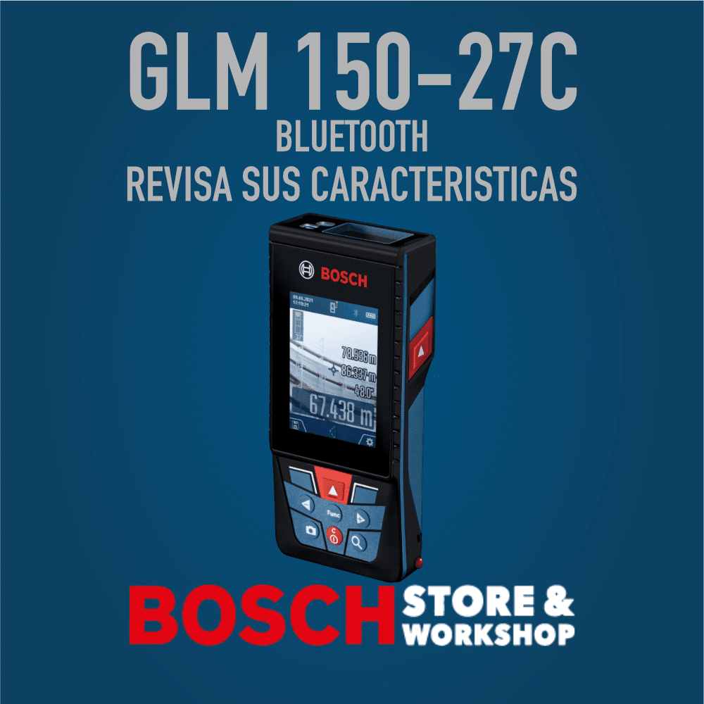 Telémetro Láser GLM 150-27C BLUETOOTH - Bosch Store & Workshop